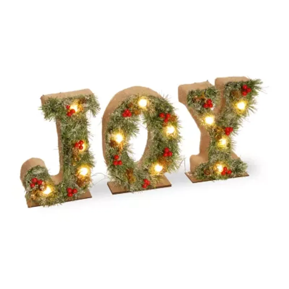 NATIONAL TREE CO 27" PRE-LIT JOY DECORATION | Hamilton Place