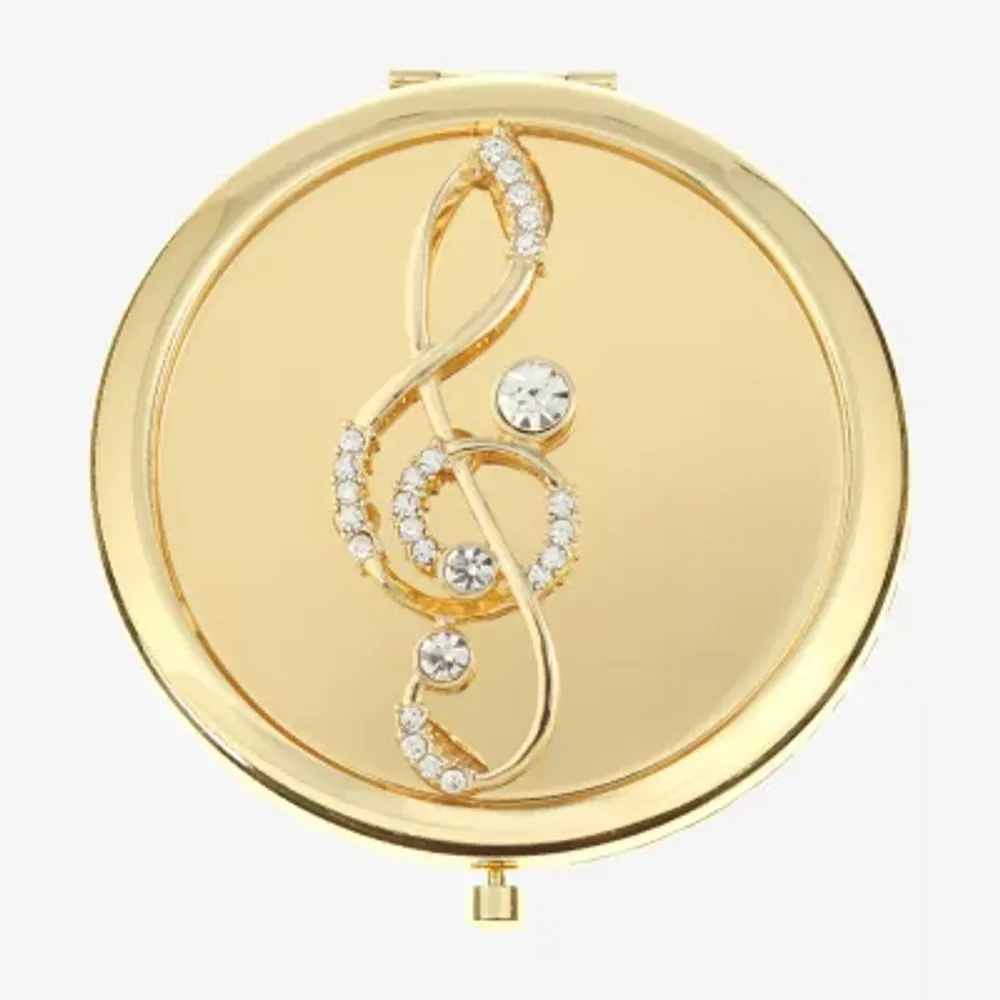 Monet Jewelry Music Note Gold Tone Compact Mirror | Hamilton Place
