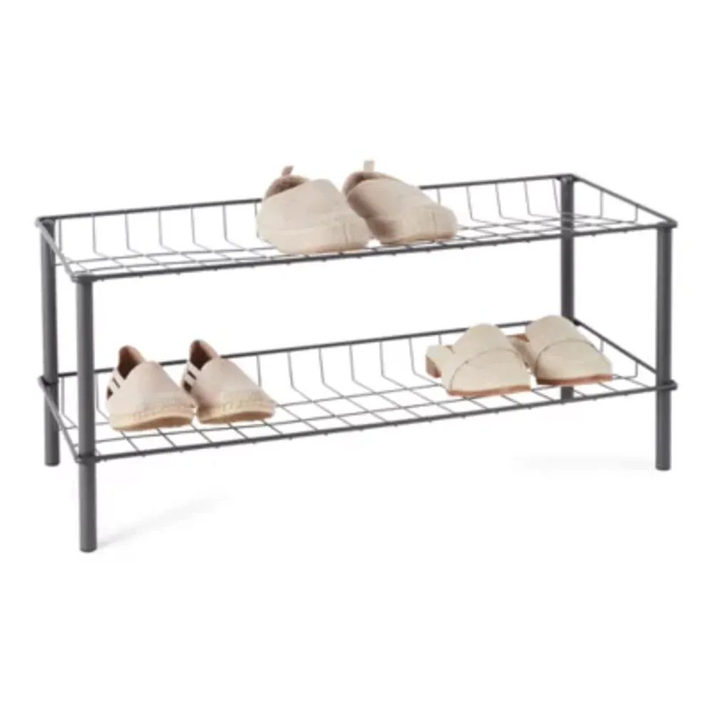 Home Expressions Stackable Iron 2-Shelf Shoe Rack | Hamilton Place