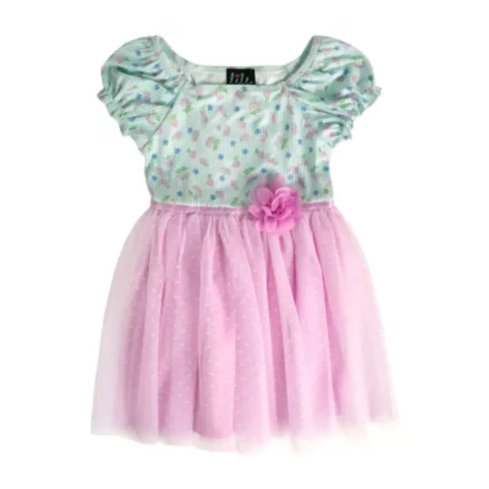 Lilt Toddler Girls Short Sleeve Puffed Tutu Dress | Plaza Las Americas