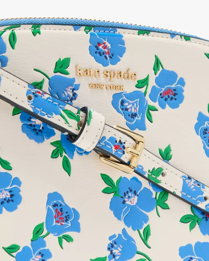 Kate Spade Devin Springtime Blooms Double Zip Dome Crossbody | Mall of ...