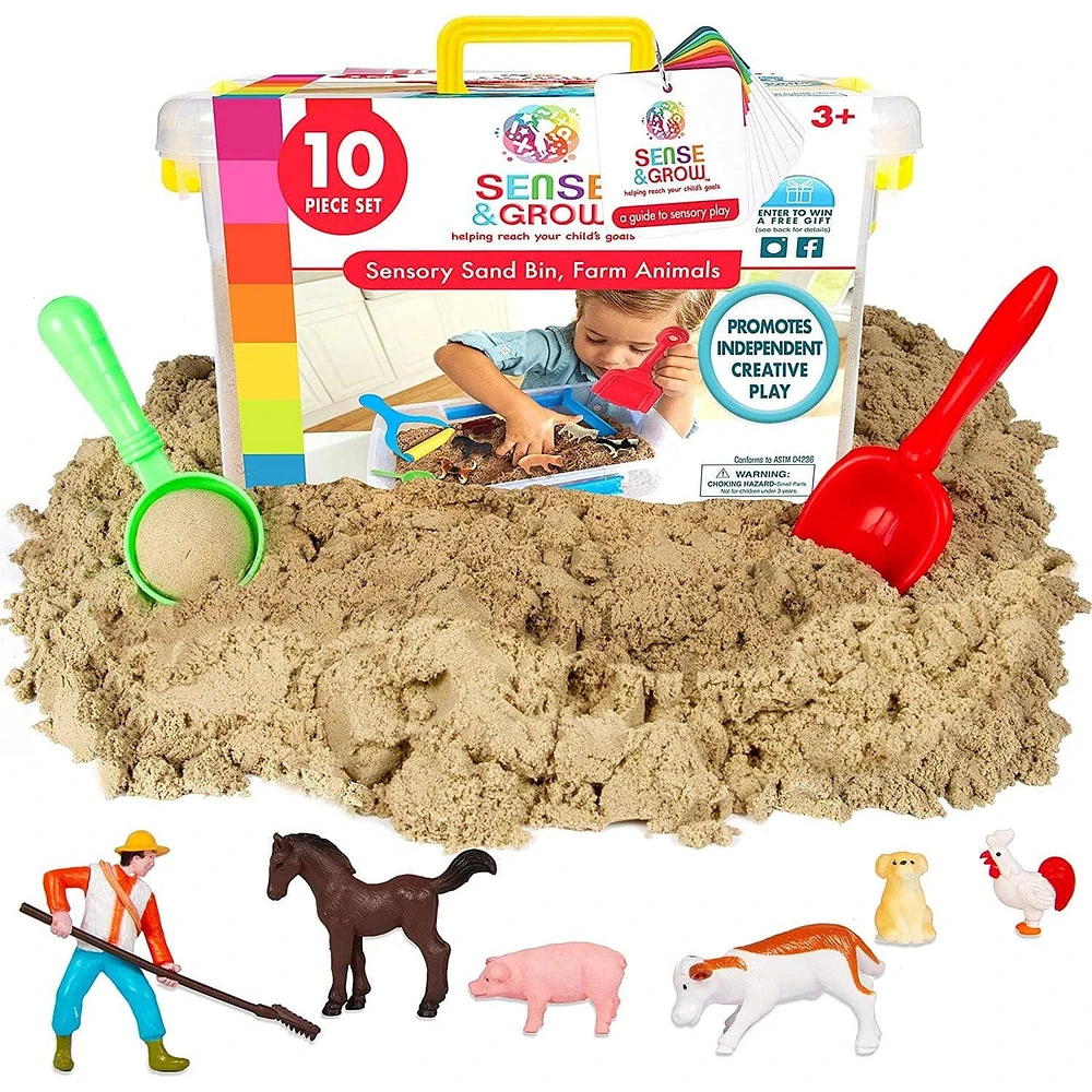 Be Amazing Toys Sense & Grow Sensory Sand Bin - Farm Animals | Mall of ...
