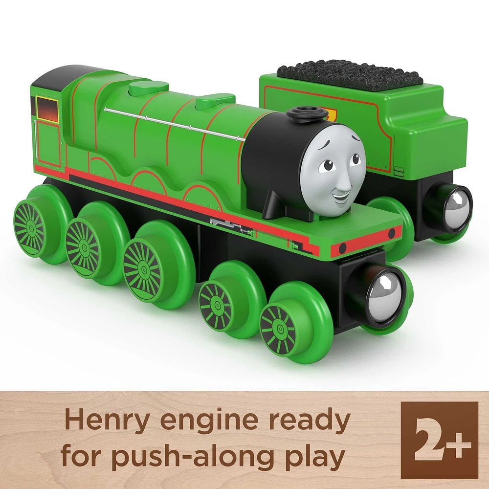 Fisher Price Thomas & Friends Wooden Railway Henry Engine and Coal-Car ...
