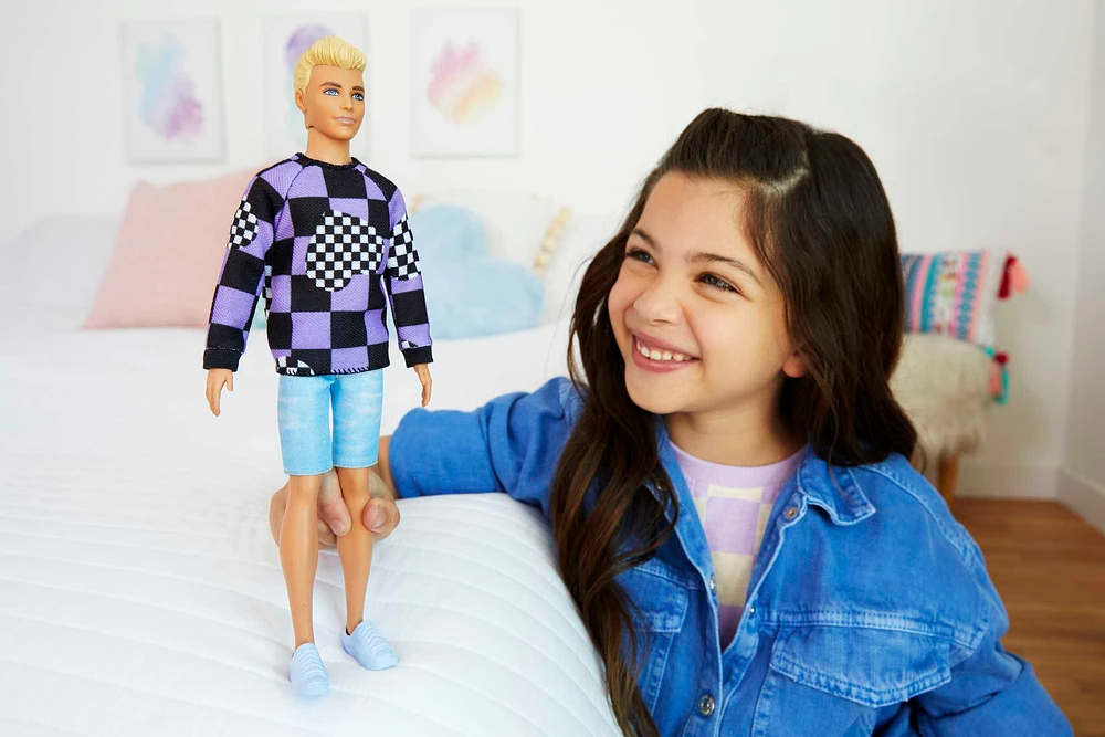 Mattel Barbie Ken Fashionistas Doll #191 with Blonde Hair and Purple ...