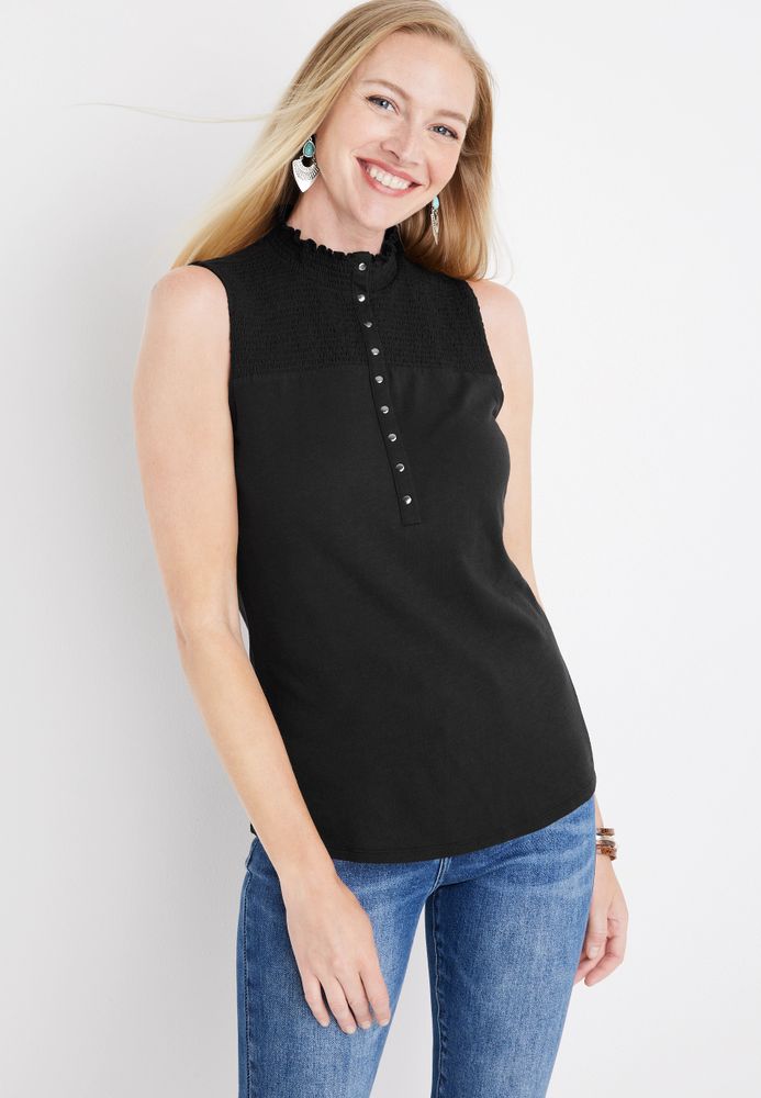 Maurices Smocked Henley Tank | Mall of America®
