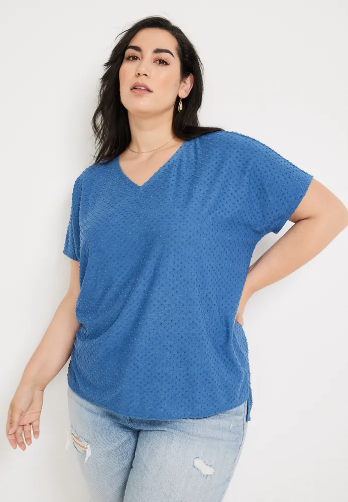 Maurices Plus 24/7 Delano Clip Dot Dolman Tee | Mall of America®
