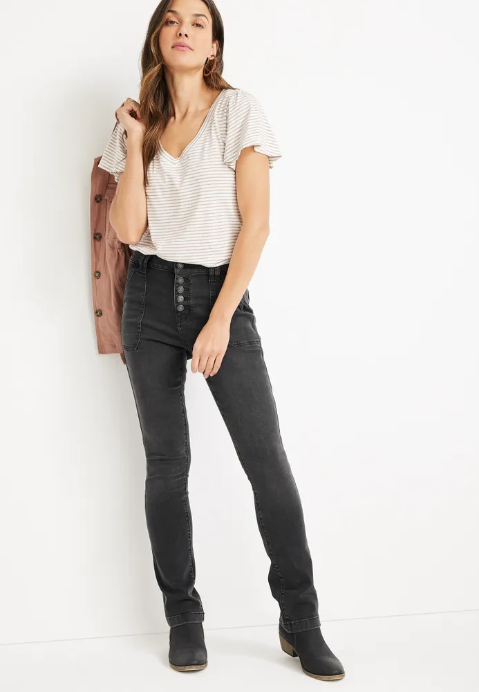 Maurices M jeans by maurices™ Black Barely There Bootcut High Rise ...
