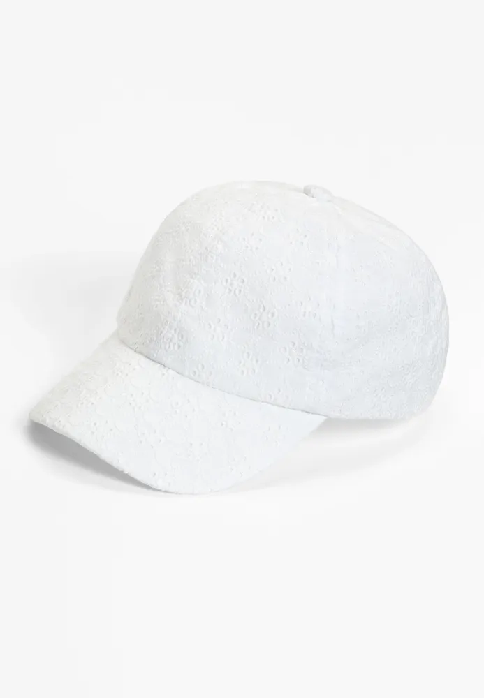 Maurices White Eyelet Baseball Hat | Mall of America®