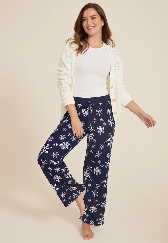 Maurices Snowflake Hacci Wide Leg Pajama Pants | Mall of America®