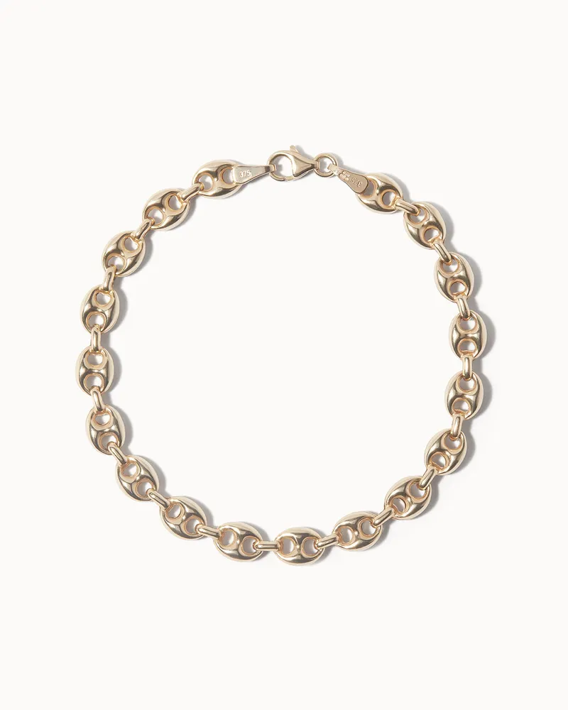 Solid Gold Anchor Chain Bracelet | King's Cross