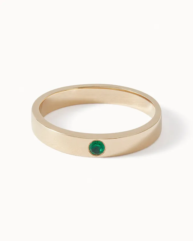 Solid Gold Heirloom Single Stone Emerald Ring | King's Cross