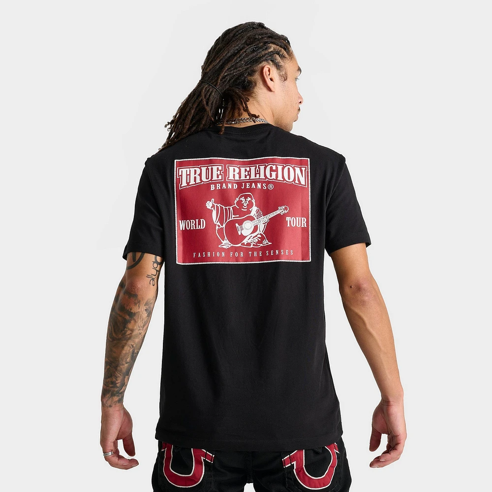 True Religion Men's True Religion Logo Ladder Stitch Puff Print T-Shirt ...