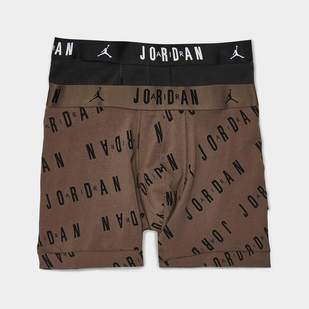 NIKE Men's Jordan Flight Cotton Stretch Boxer Briefs (2-Pack ...