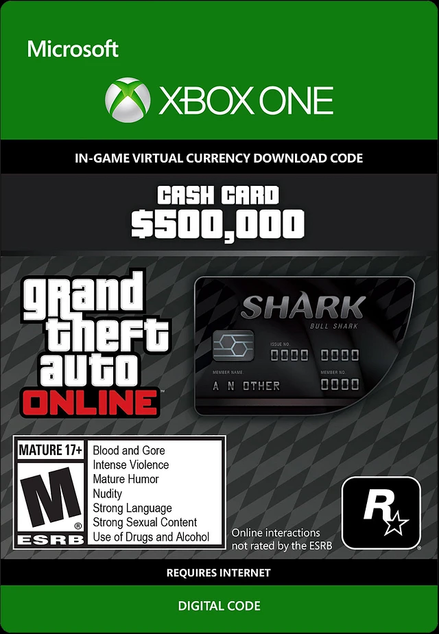 Rockstar Games Grand Theft Auto Online Cash Card Bull Shark at Hamilton ...