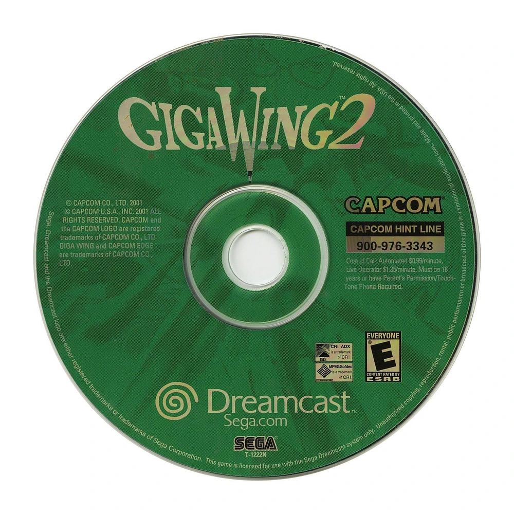 Capcom Giga Wing 2 - Sega Dreamcast | Hamilton Place