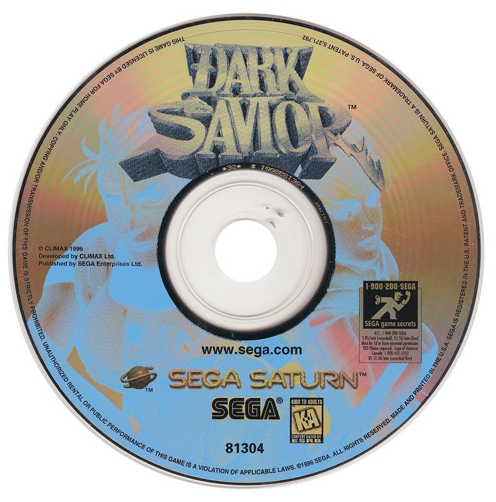 SEGA Dark Savior - Sega Saturn | Hamilton Place