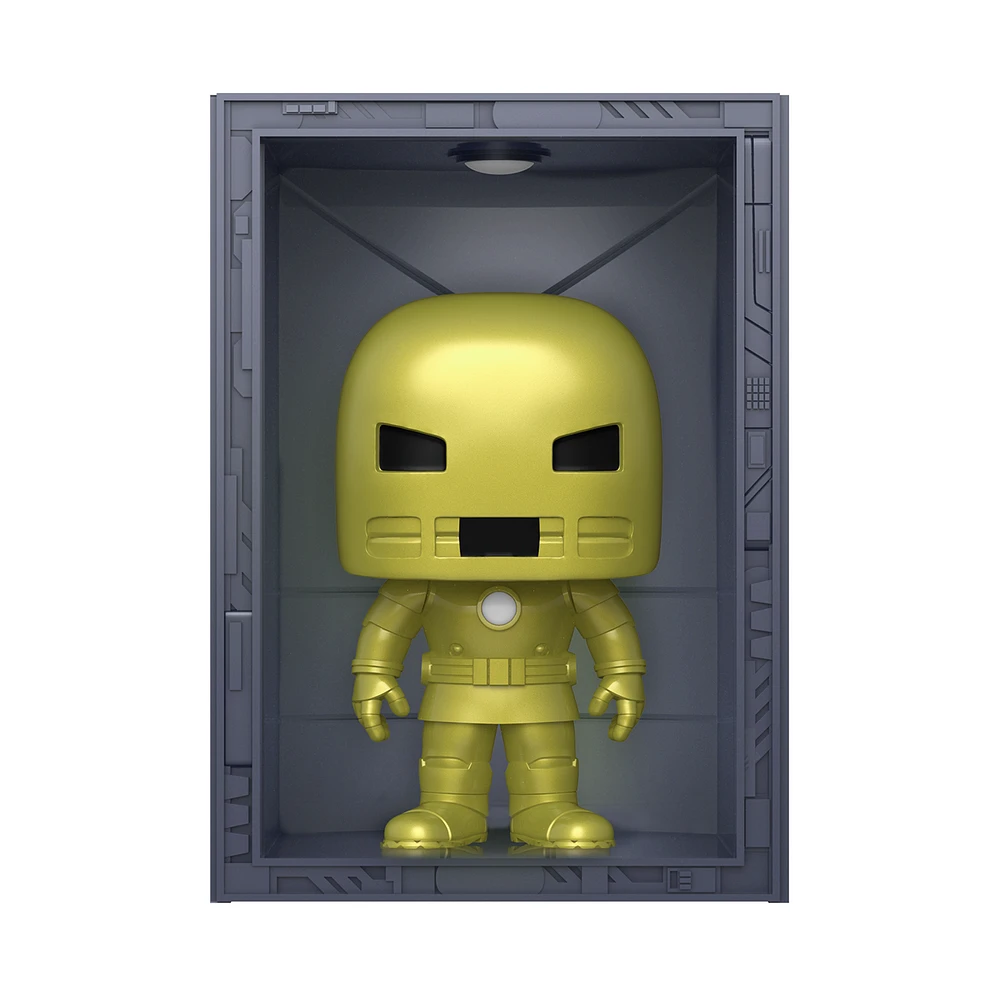 Funko POP! Deluxe: Hall of Armor: Iron Man Model 1 Golden Armor ...