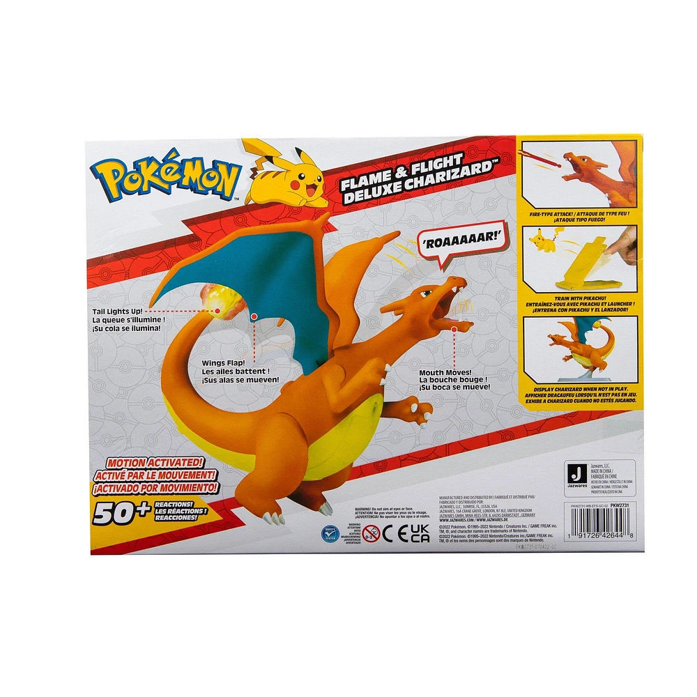 Jazwares Pokemon Charizard Deluxe Feature 2-in Action Figure with ...