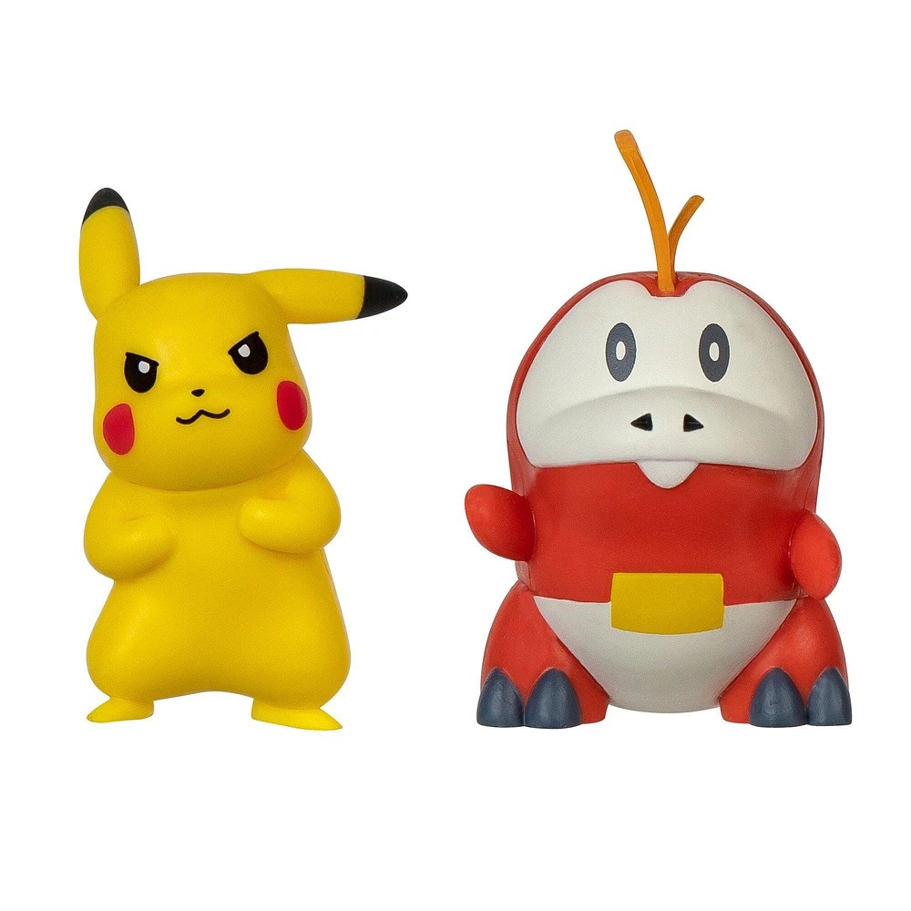 Jazwares Pokemon First Partner Fuecoco and Pikachu Battle Figure Set 2 ...