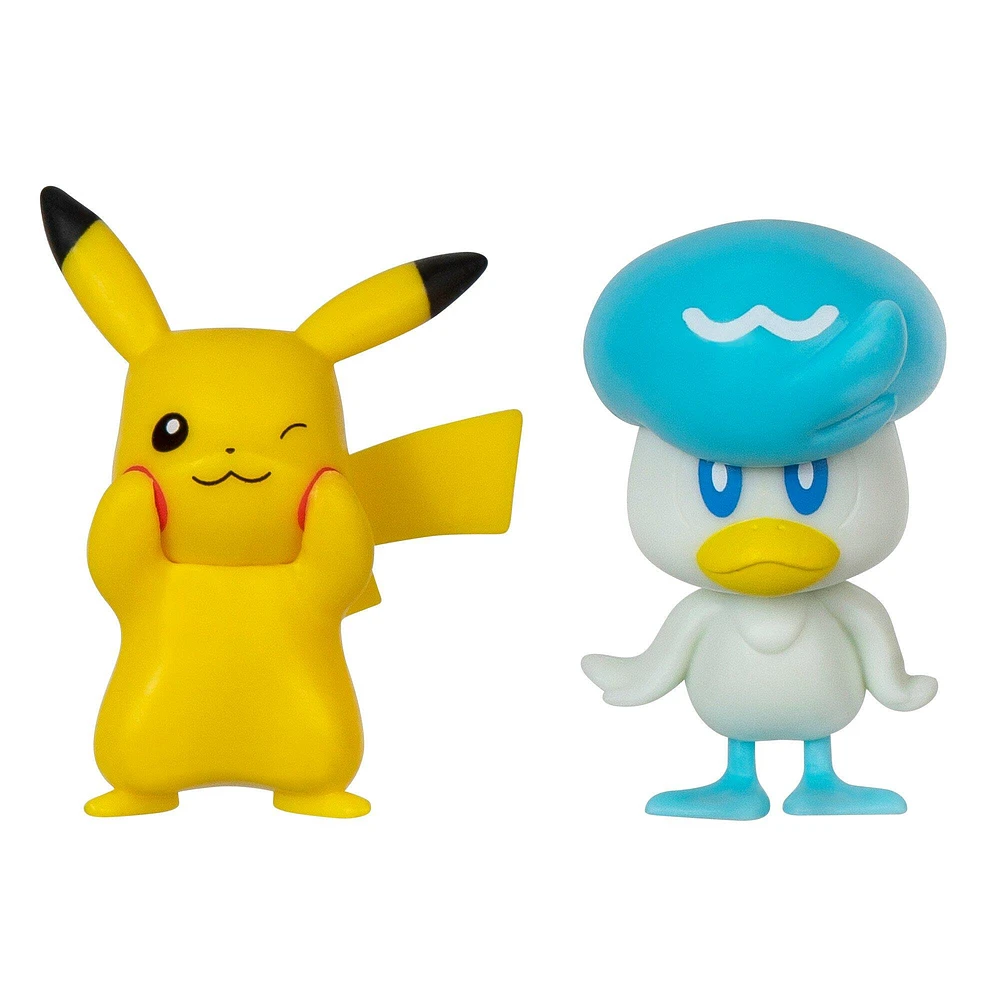 Jazwares Pokemon First Partner Quaxly and Pikachu Battle Set 2-Pack ...