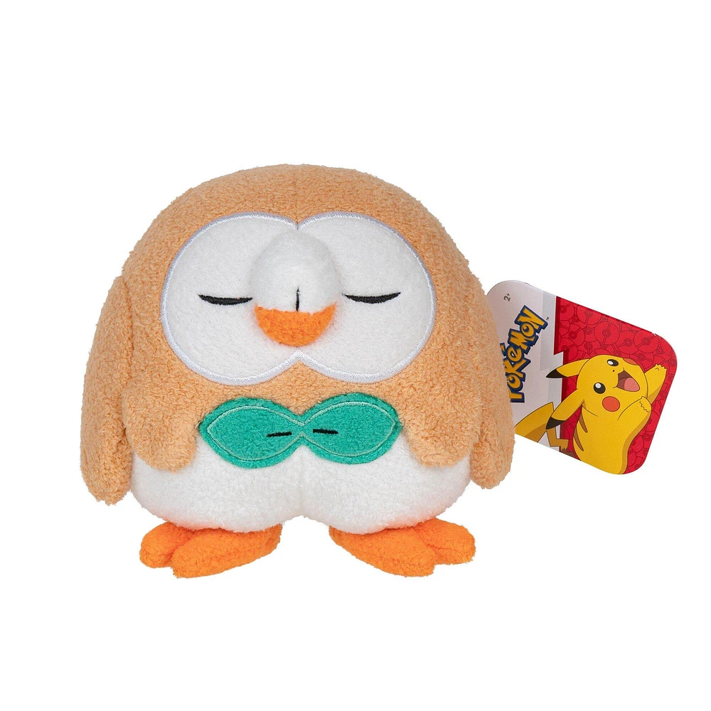 Jazwares Pokemon Rowlet 5-in Sleeping Plush | Hamilton Place