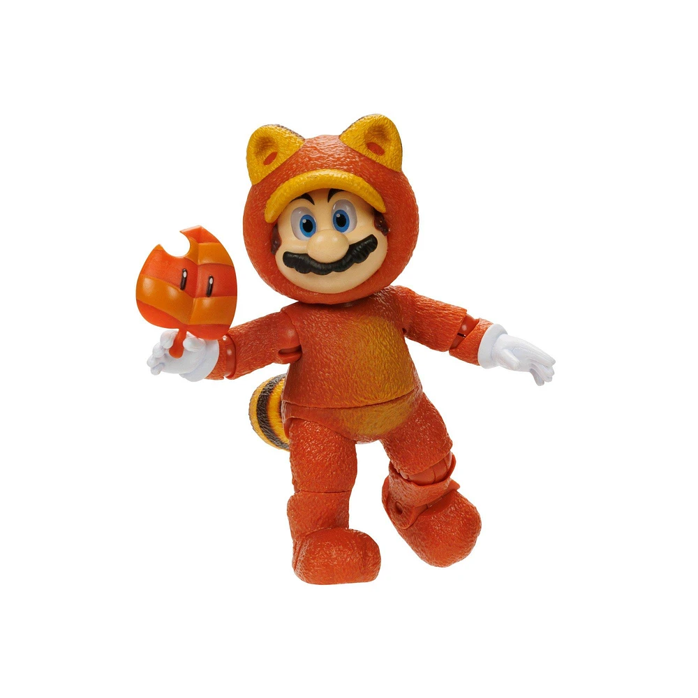 Jakks Pacific The Super Mario Bros. Movie Tanooki Mario 5-in Figure ...