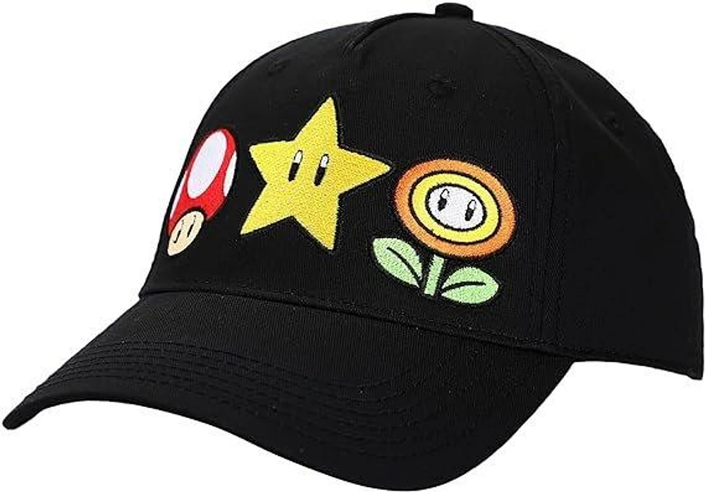 Bioworld Merchandising Super Mario Brothers Power-Ups Black Traditional ...