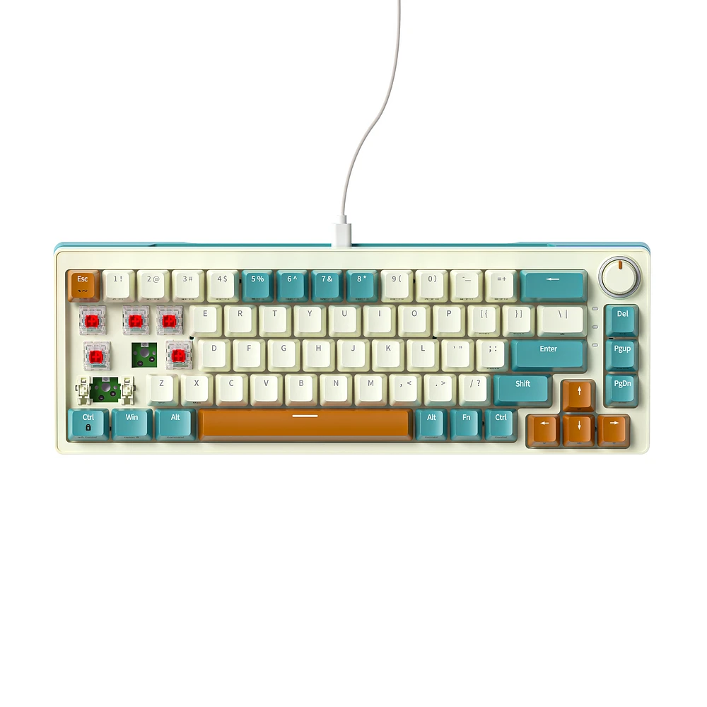 GameStop 68% Mechanical Hot Swappable Keyboard - Brown Switch ...