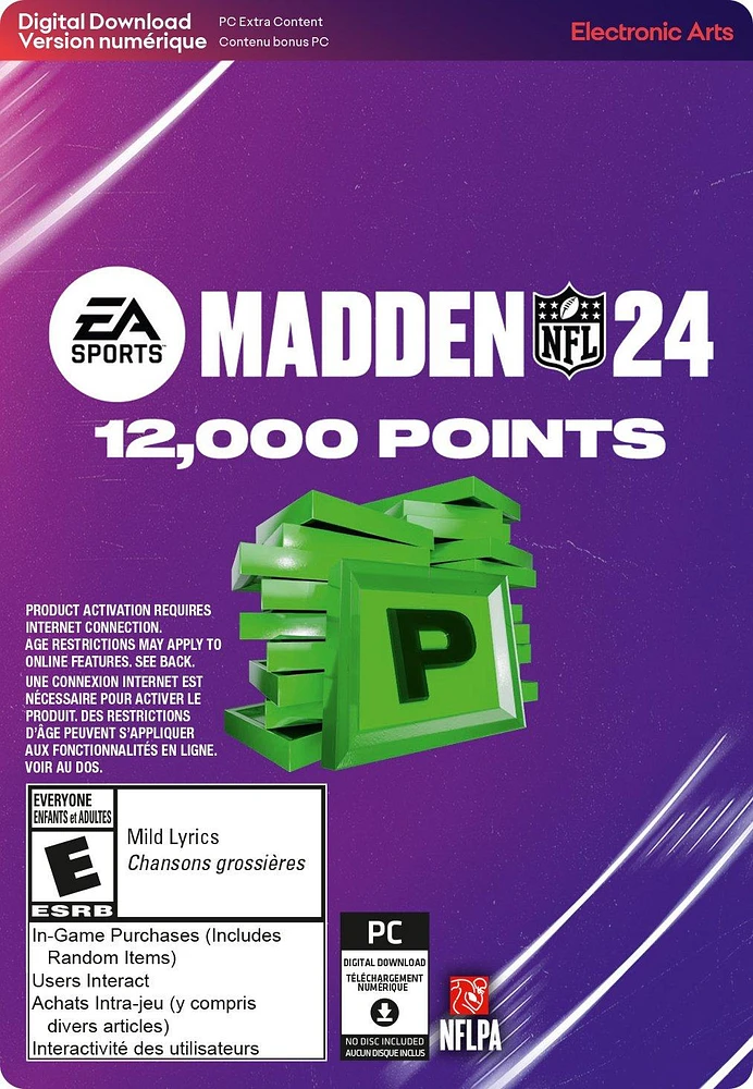 Electronic Arts Madden NFL 24 Points Pack - PC Origin 12,000 | Hamilton ...