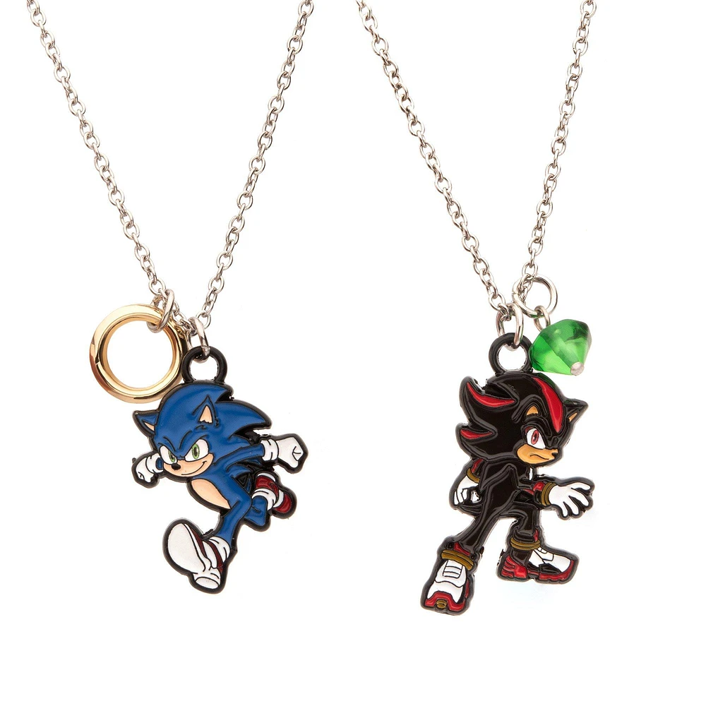 SalesOne Sonic the Hedgehog Shadow and Sonic Best Friends Necklace Set ...