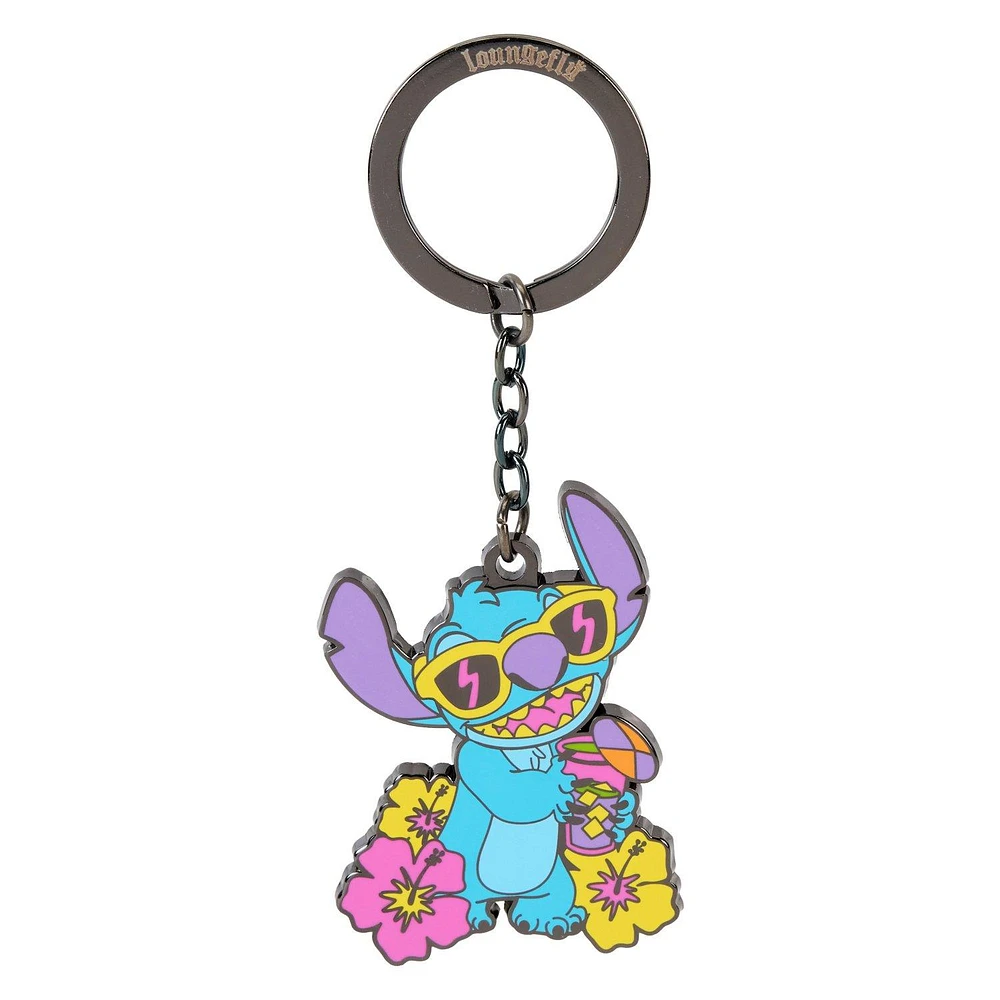 Loungefly Disney Stitch Floral Blacklight Keychain GameStop Exclusive ...