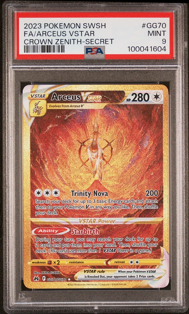 GameStop 2023 Pokemon Sword And Shield Crown Zenith Gg70 Full Art/arceus Vstar Secret PSA ...