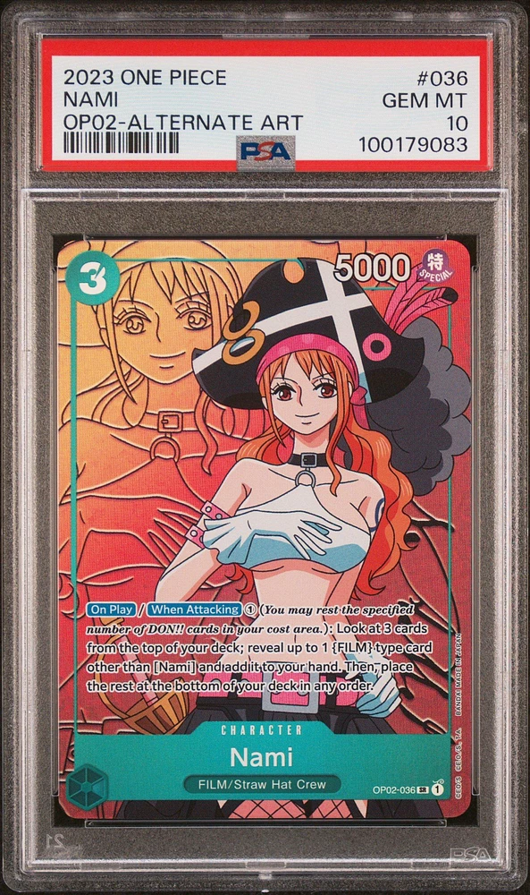 GameStop 2023 One Piece Paramount War 036 Nami Alternate Art PSA 10 ...