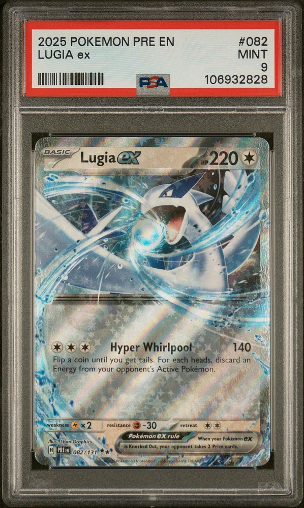 GameStop 2025 Pokemon Pre En-prismatic Evolutions 082 Lugia Ex PSA 9 ...