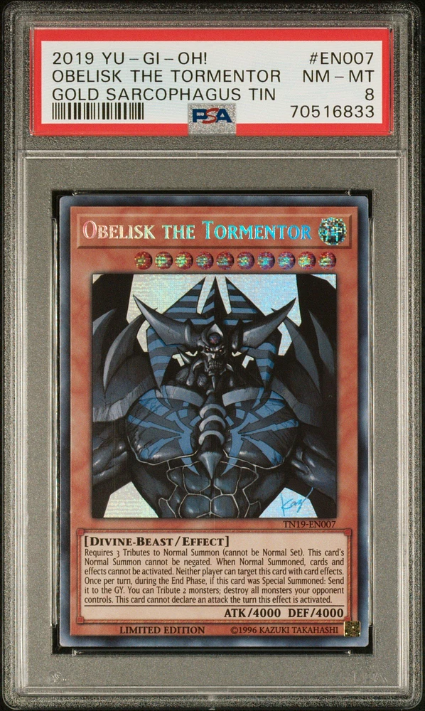GameStop 2019 Yu-gi-oh! Gold Sarcophagus Tin En007 Obelisk The ...