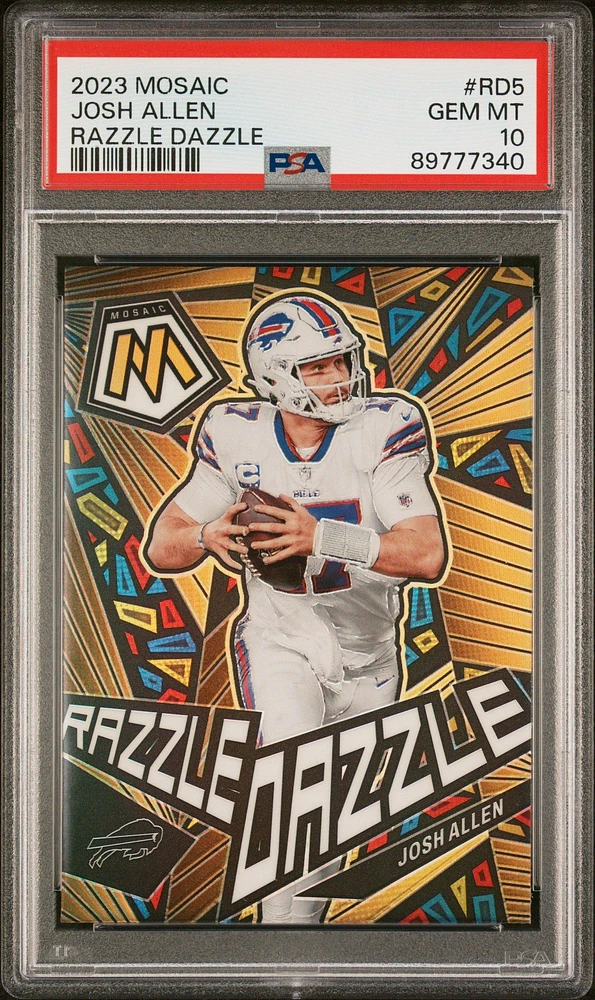GameStop 2023 Panini Mosaic Razzle Dazzle Rd5 Josh Allen PSA 10 ...