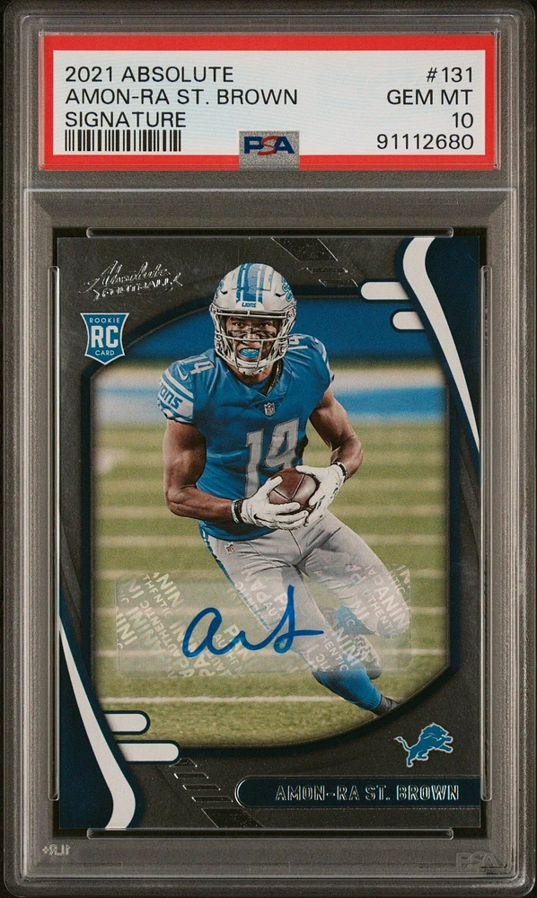 GameStop 2021 Panini Absolute 131 Amon-ra St. Brown Signature PSA 10 ...