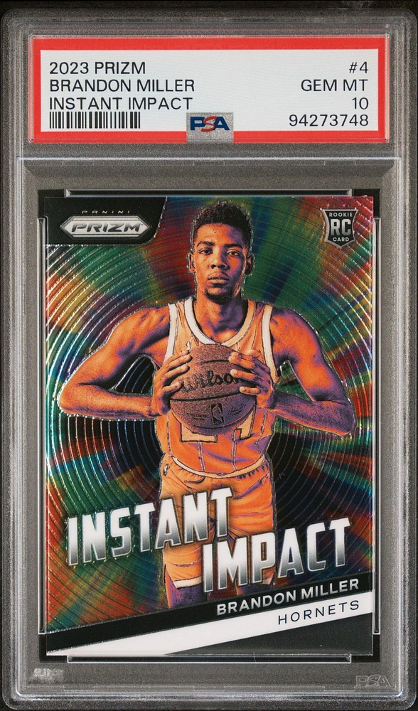 GameStop 2023 Panini Prizm Instant Impact 4 Brandon Miller PSA 10 ...