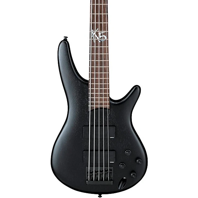 Ibanez K5 Fieldy Signature 5-String Electric Bass Guitar Flat Black at ...