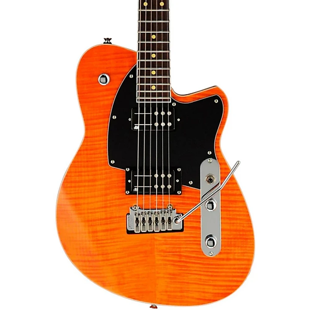 Reverend Reeves Gabrels Signature Electric Guitar Satin Orange Flame ...