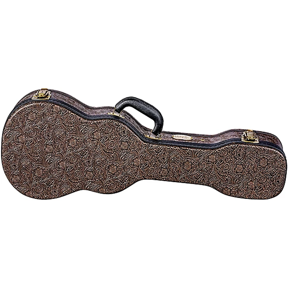 Luna Tooled Leather Tenor Ukulele Hard Case Brown | Hamilton Place
