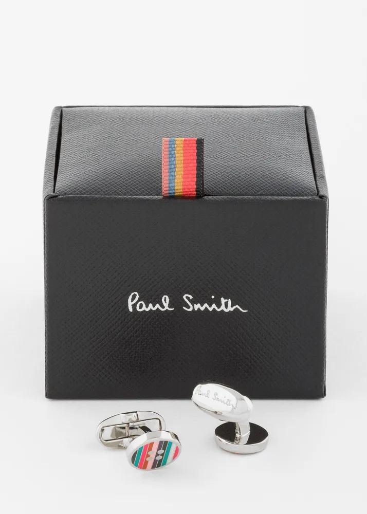 Paul Smith Striped Button Cufflinks | King's Cross