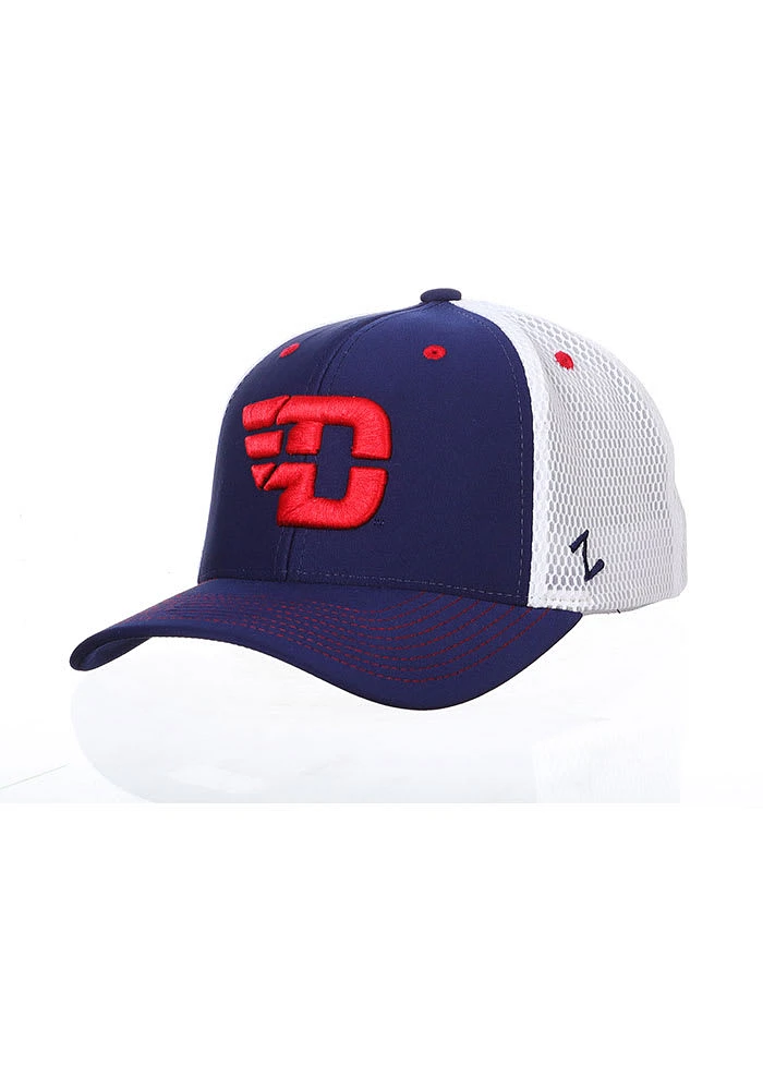 Rally House Dayton Flyers Mens Navy Blue Fanstand Meshback Flex Hat ...