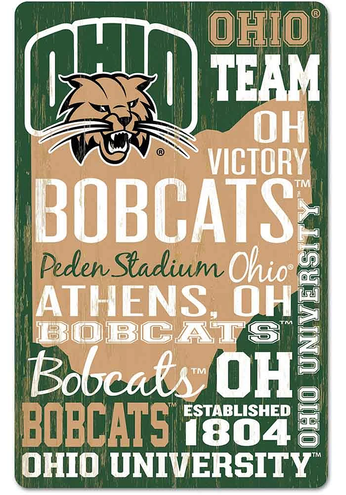 Rally House Ohio Bobcats 11x17 Wood Design Sign | Liberty Center