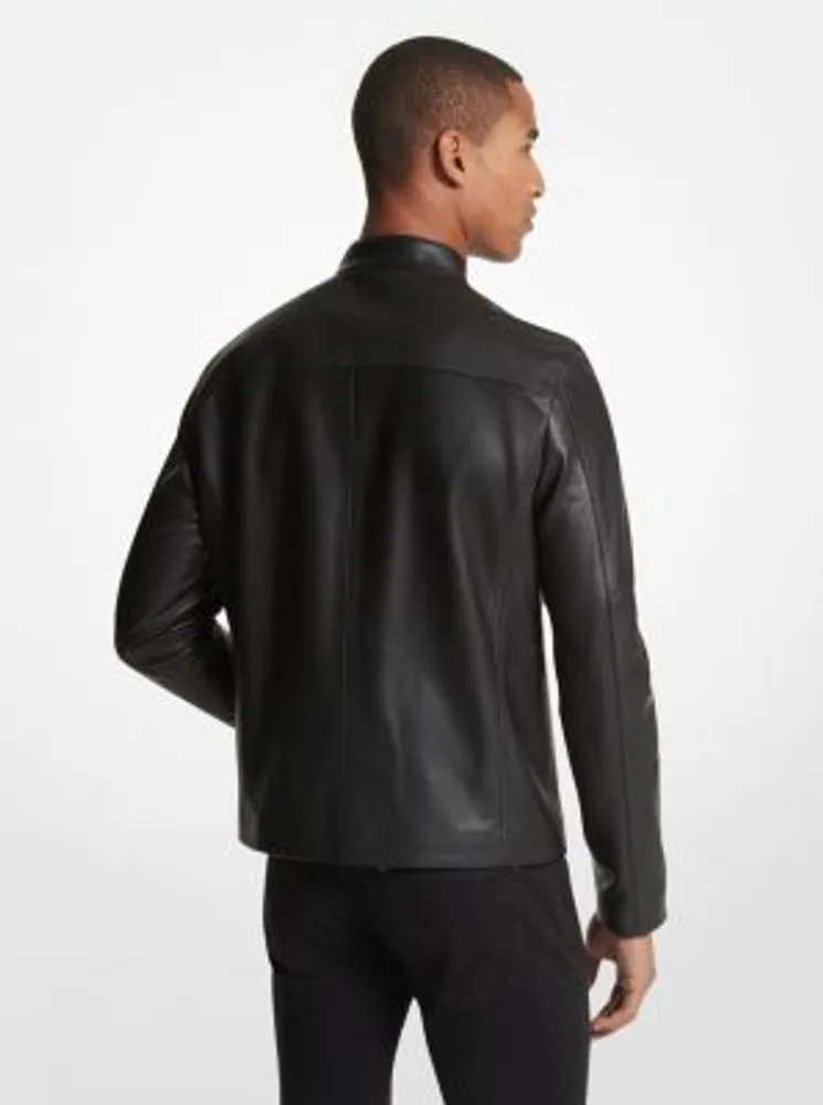 Michael kors mens leather jacket store