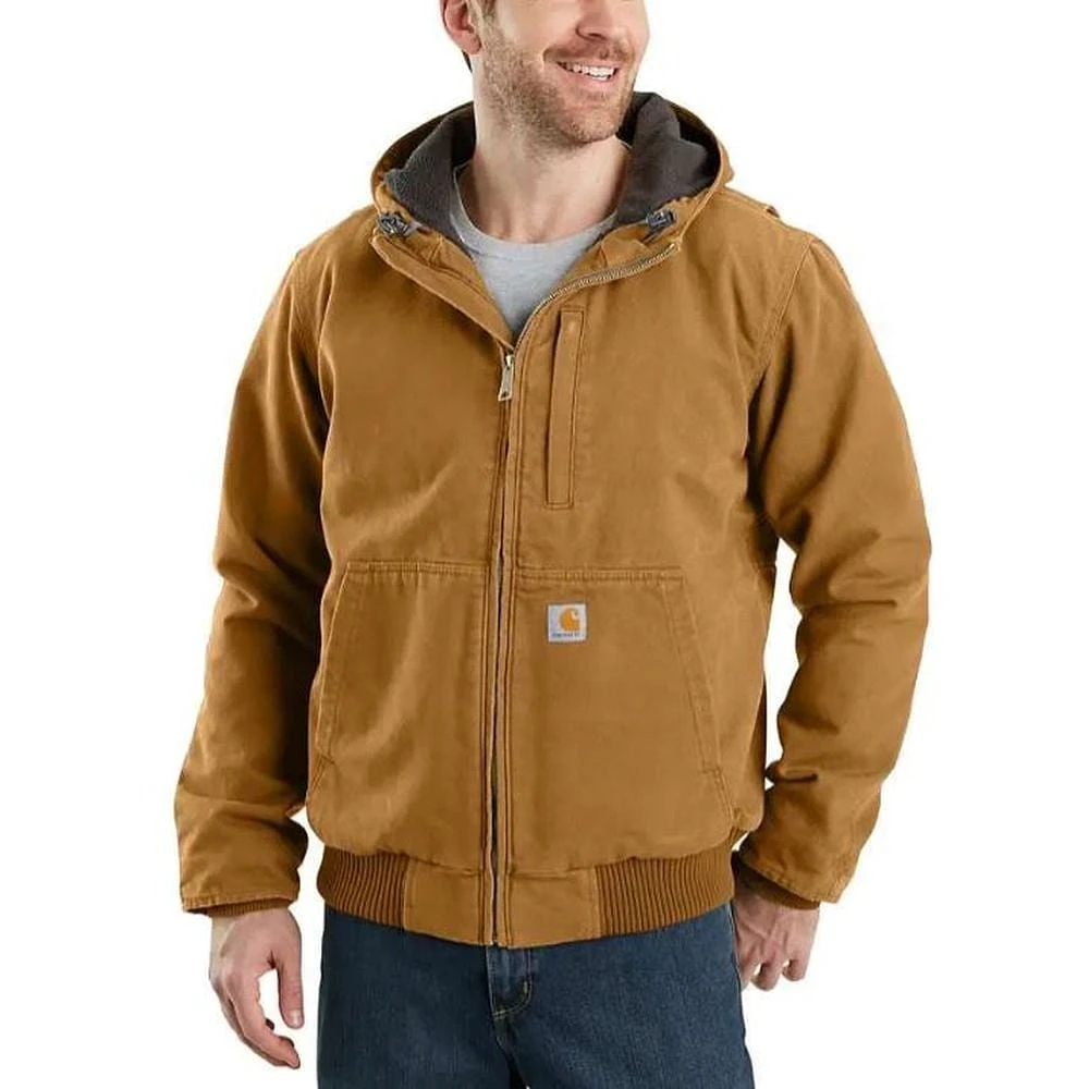 Carhartt Men's Full Swing Loose Fit Washed Duck Fleece-Lined Active Jacket | The Summit