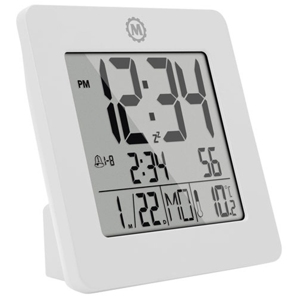 Marathon Digital Tabletop Clock - White | Bramalea City Centre