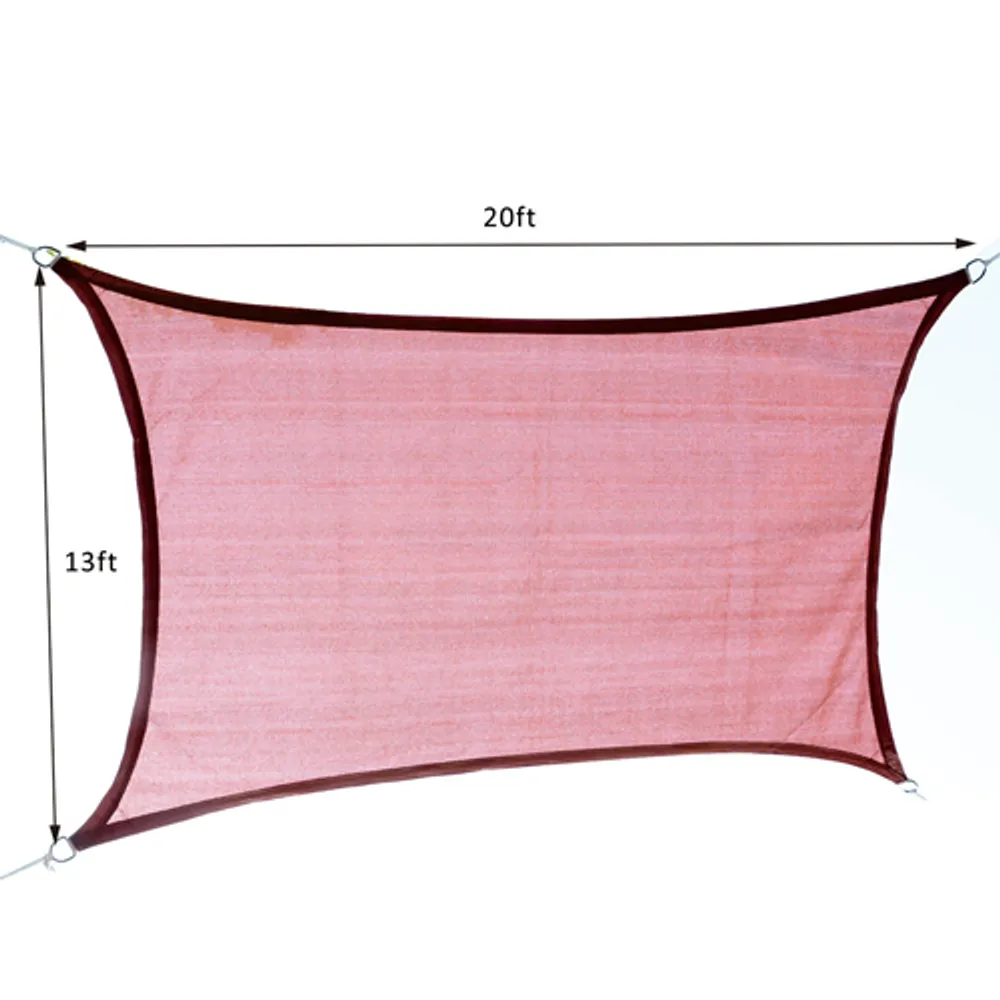 Outsunny Rectangle 20x13FT Sun Sail Shade Rust Red | Coquitlam Centre