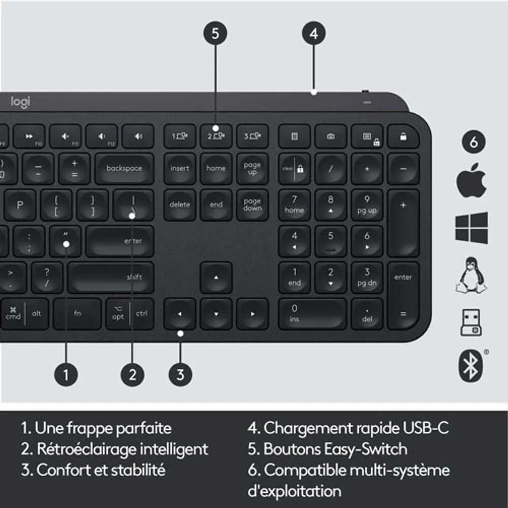 Logitech MX Keys Wireless Backlit Keyboard - English | Coquitlam Centre