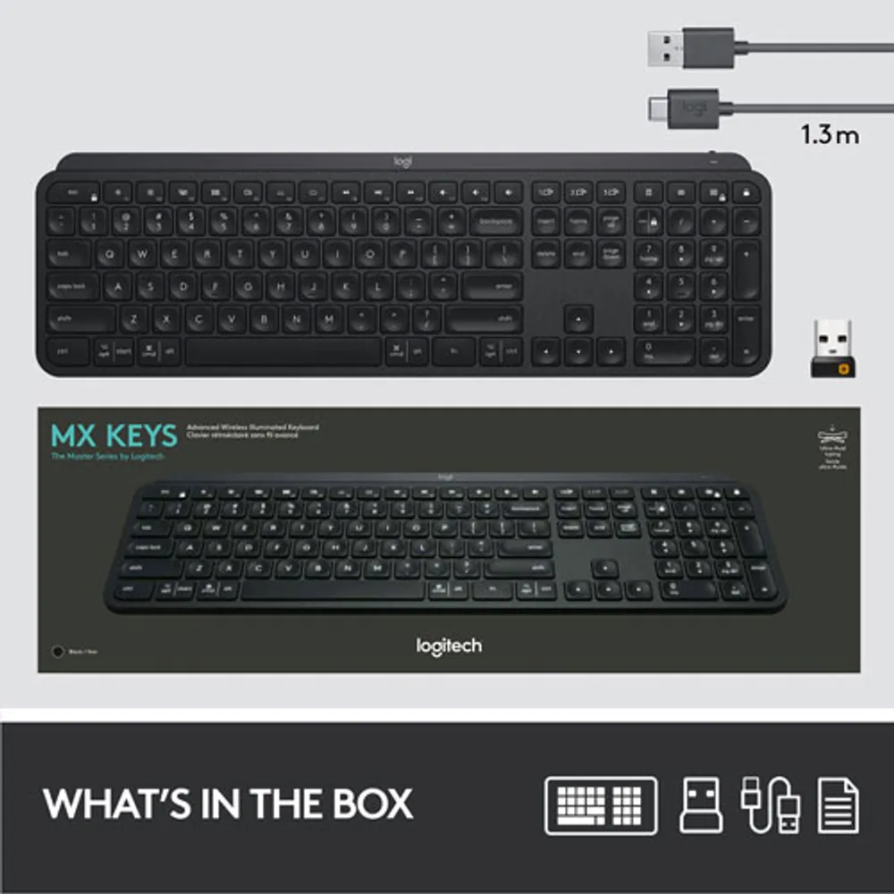 Logitech MX Keys Wireless Backlit Keyboard - English | Coquitlam Centre